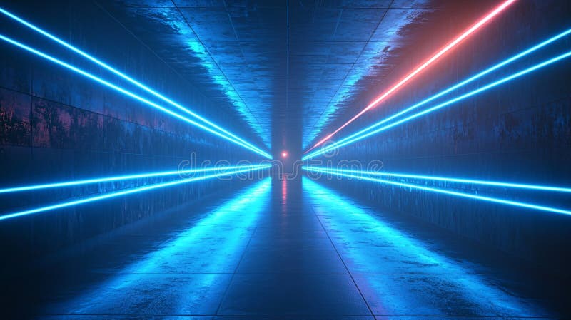 Neon tunnel stock photo. Image of atmosphere, scene - 373864236