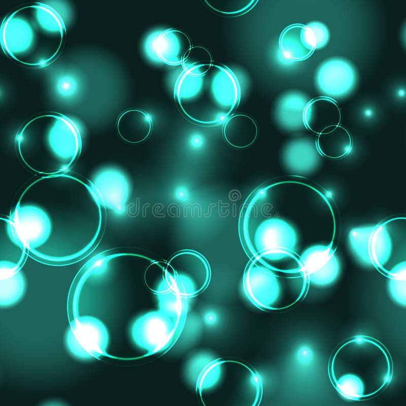 Neon Turquoise Bokeh Effect Seamless Pattern Stock Vector ...