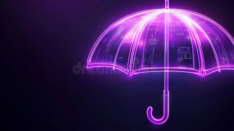 Neon Umbrella Dark Purple Background Stock Photos - Free & Royalty-Free ...