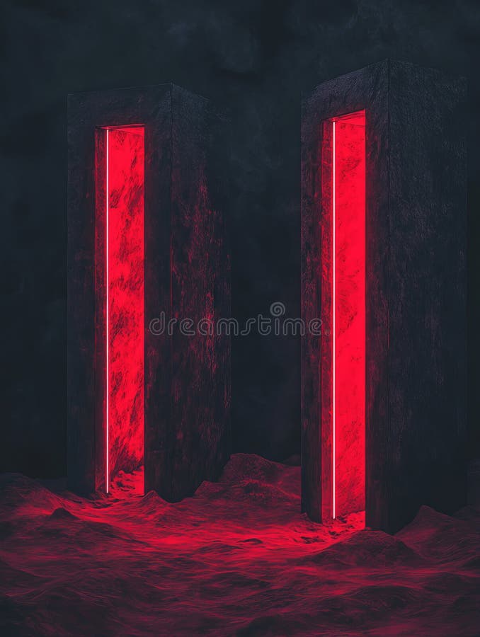 Neon Void Room stock illustration. Illustration of black - 333708073