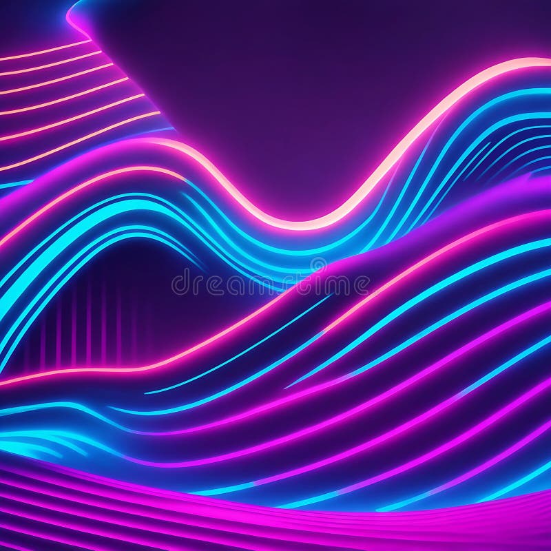 Neon Wave Stock S, Clipart and Illustrations Stock Illustration ...