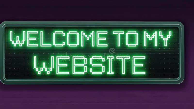 Neon Waves a Rectangular Banner that Flickers with a Neon Green Glow ...