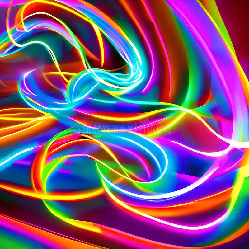 309 Neon Waves: a Vibrant and Dynamic Background Featuring Neon Waves ...