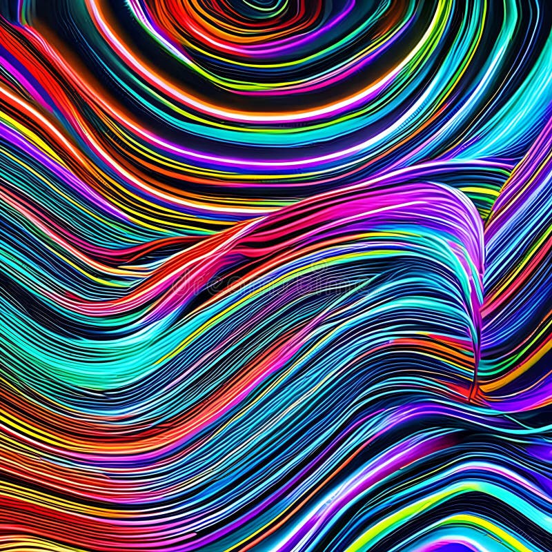 309 Neon Waves: a Vibrant and Dynamic Background Featuring Neon Waves ...