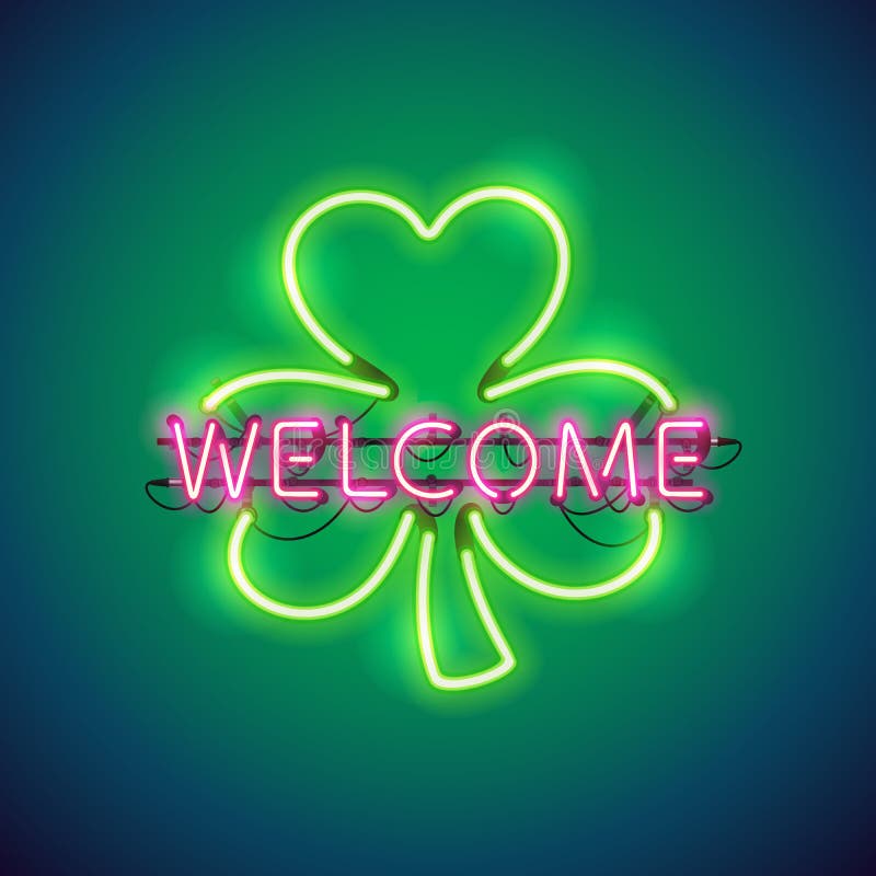 Neon Welcome Green Stock Illustrations – 164 Neon Welcome Green Stock ...