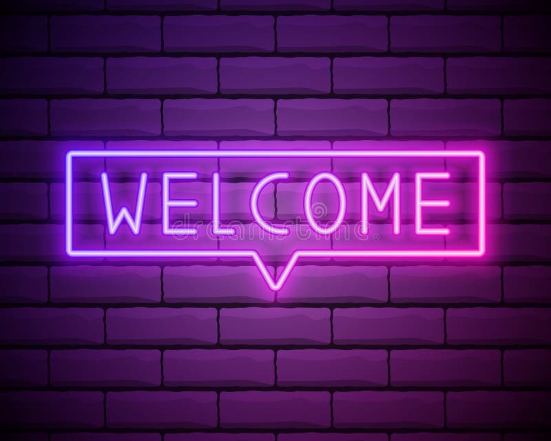 Neon Font Welcome Stock Illustrations – 1,057 Neon Font Welcome Stock ...