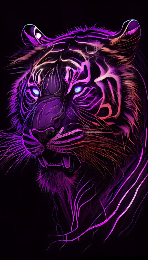 Tiger Digital Art stock illustration. Illustration of digital - 292773177