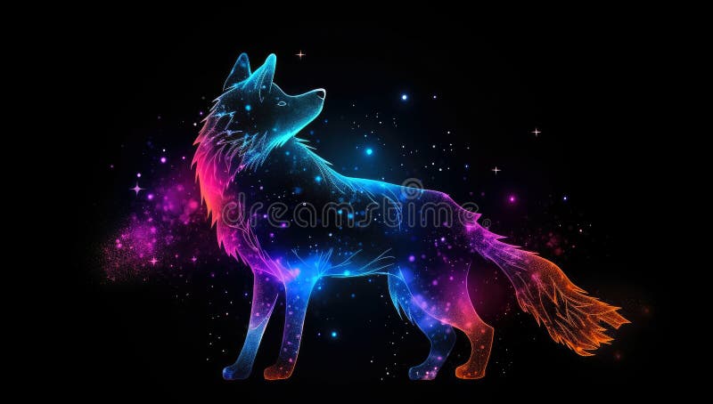 Neon Wolf Wallpaper