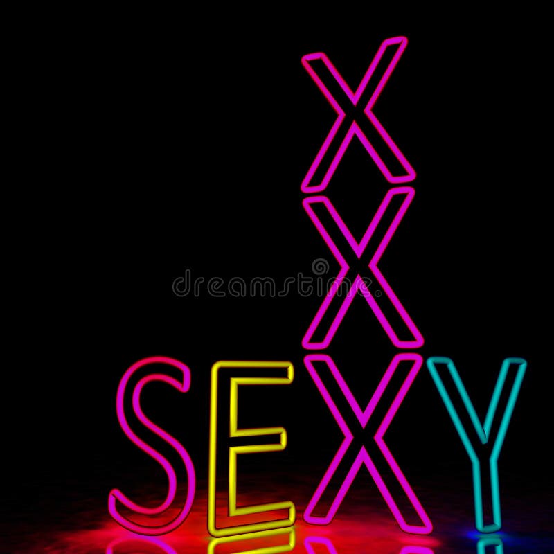 Neon Xxx Light Set Stock Illustration Illustration Of Luminescence