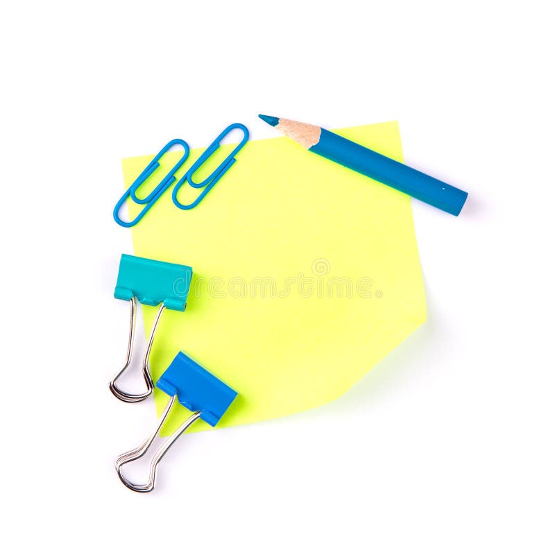 Neon Yellow Sticky Paper Note Stock Image - Image of object, letter ...