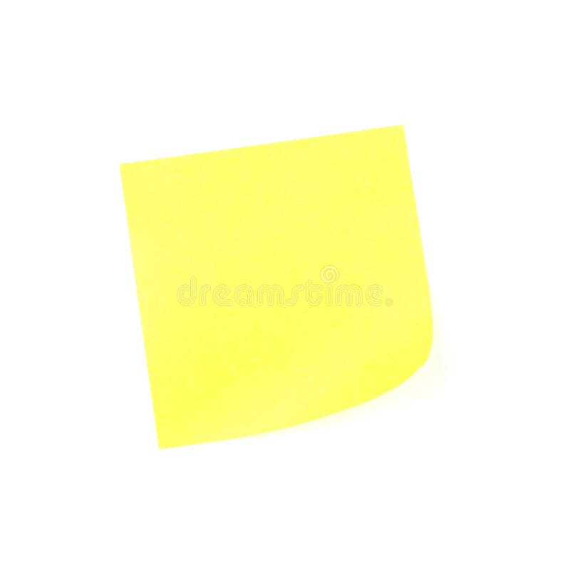 Neon Yellow Sticky Paper Note Stock Image - Image of object, letter ...