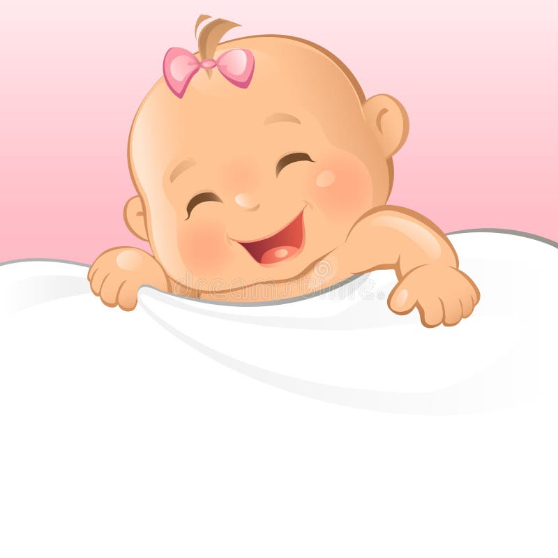 Neonata felice illustrazione vettoriale. Illustrazione di carino - 65639613