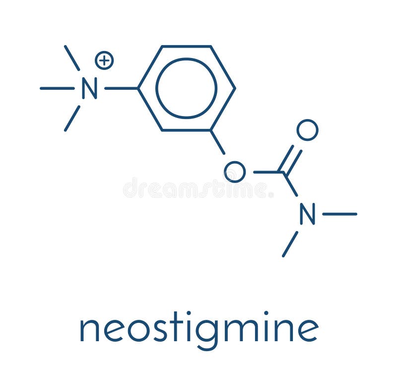 Neostigmine Drug Molecule. Atoms are Represented As Spheres with ...