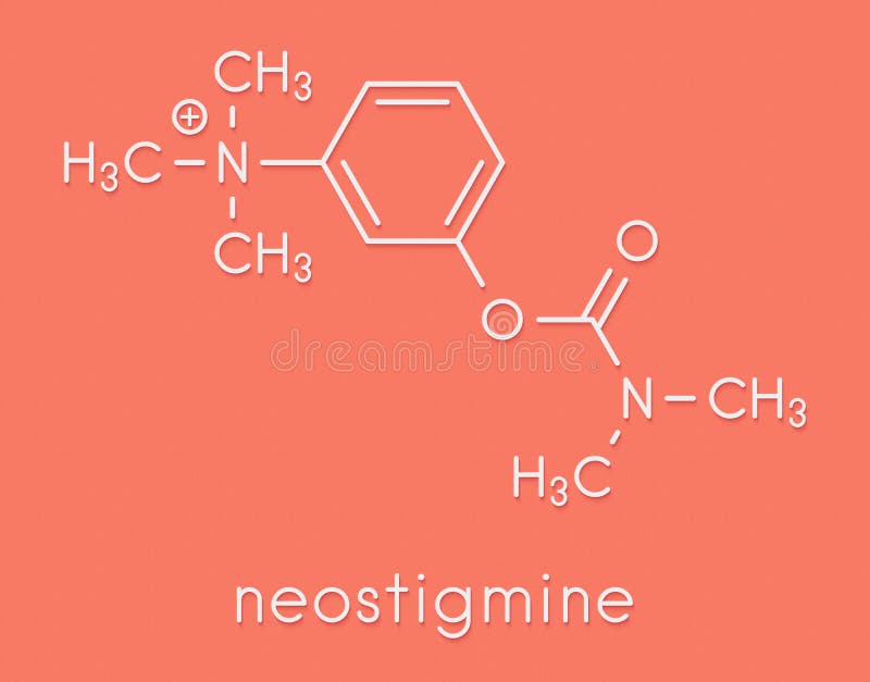 Molecule of Neostigmine. Molecular Model, Conceptual 3d Rendering Stock ...