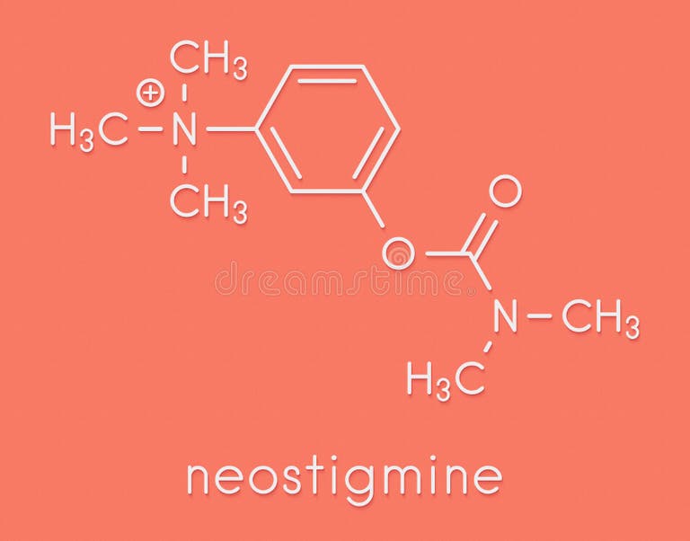 Neostigmine Drug Molecule. Skeletal Formula. Stock Illustration ...