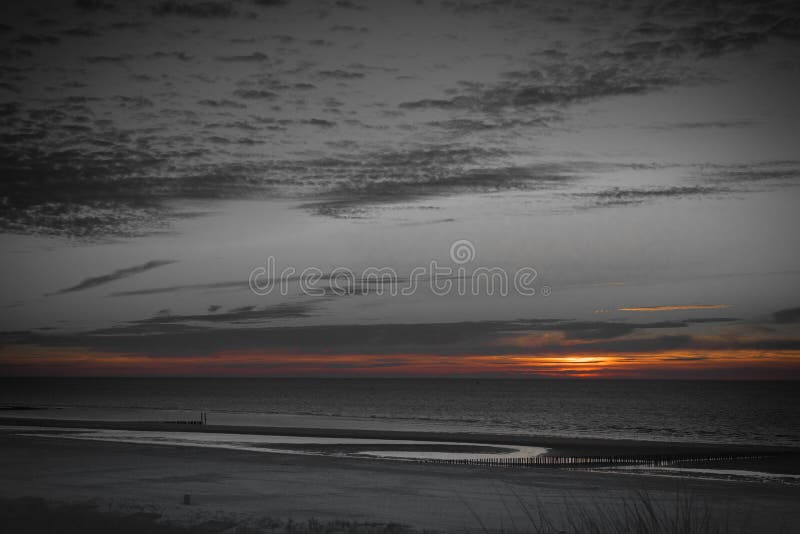NeoSunset stock image. Image of beach, orange, nighttime - 95642503