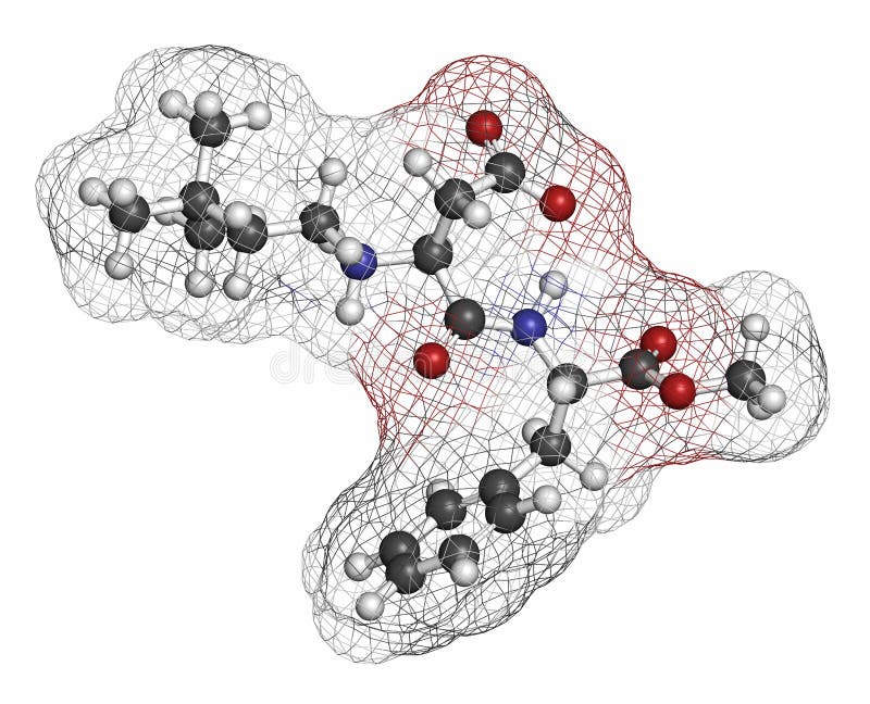 Neotame (E961) Sugar Substitute Molecule. Atoms are Represented As ...