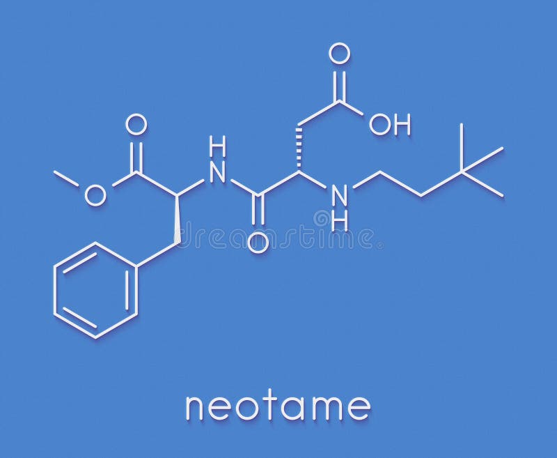 Neotame (E961) Sugar Substitute Molecule. Atoms are Represented As ...