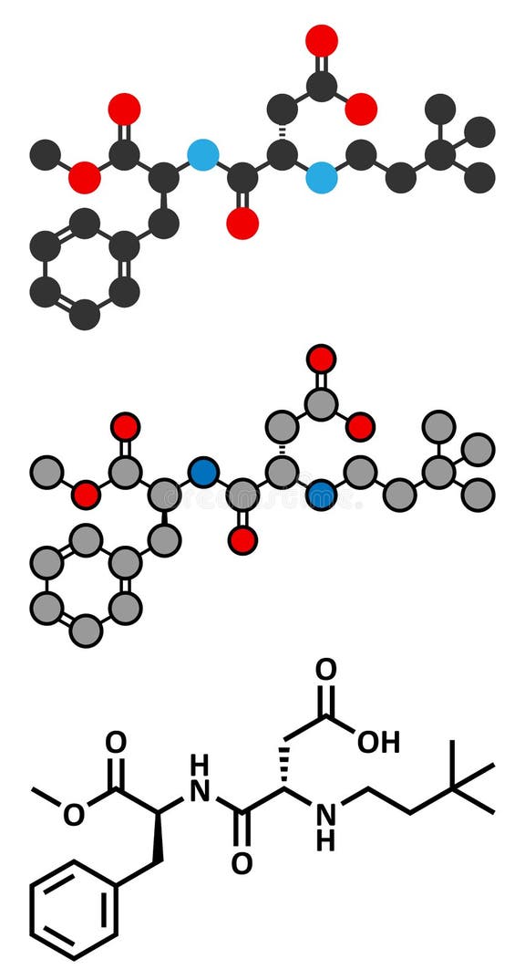 Neotame (E961) Sugar Substitute Molecule Stock Vector - Illustration of ...