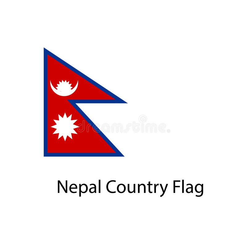 Nepal Country Flag Hand Drawing Illustration Vector Based Drawing Stock ...