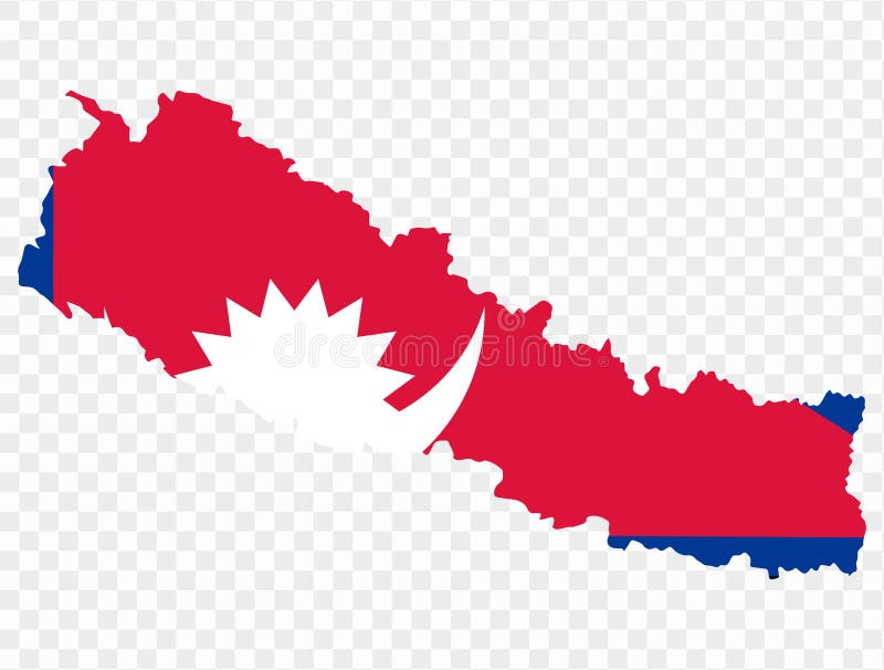 Nepal Flag Official Isolated on Png or Transparent Background. Vector ...