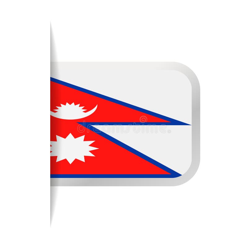 Nepal Flag Vector Bookmark Icon Stock Illustration - Illustration of ...