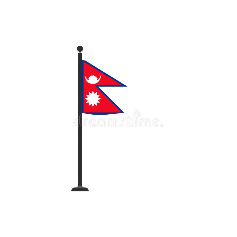 Nepal Flag Vector Isolated 3 Stock Vector - Illustration of pole ...