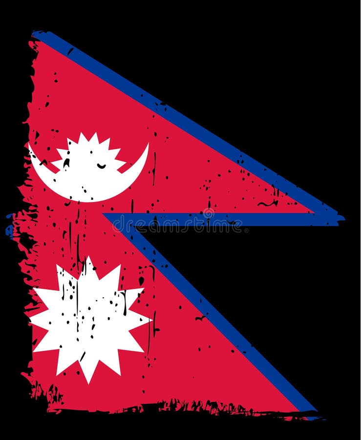 Grunge Vector Flag of Nepal Stock Illustration - Illustration of nepal ...