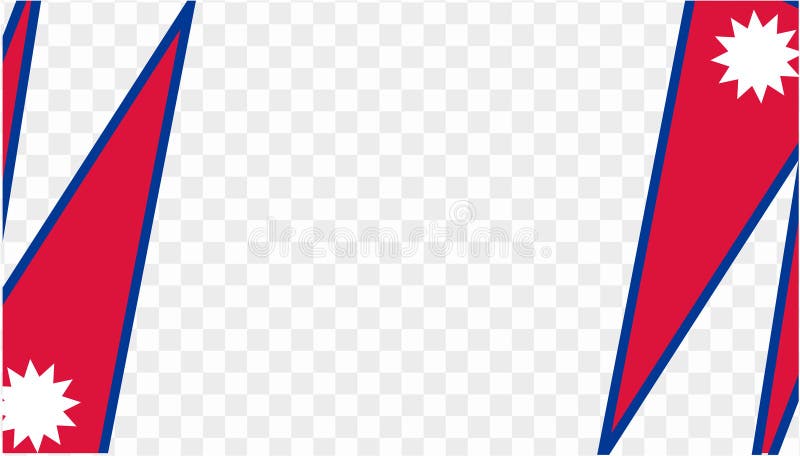 Nepal Flag Official Isolated on Png or Transparent Background. Vector ...