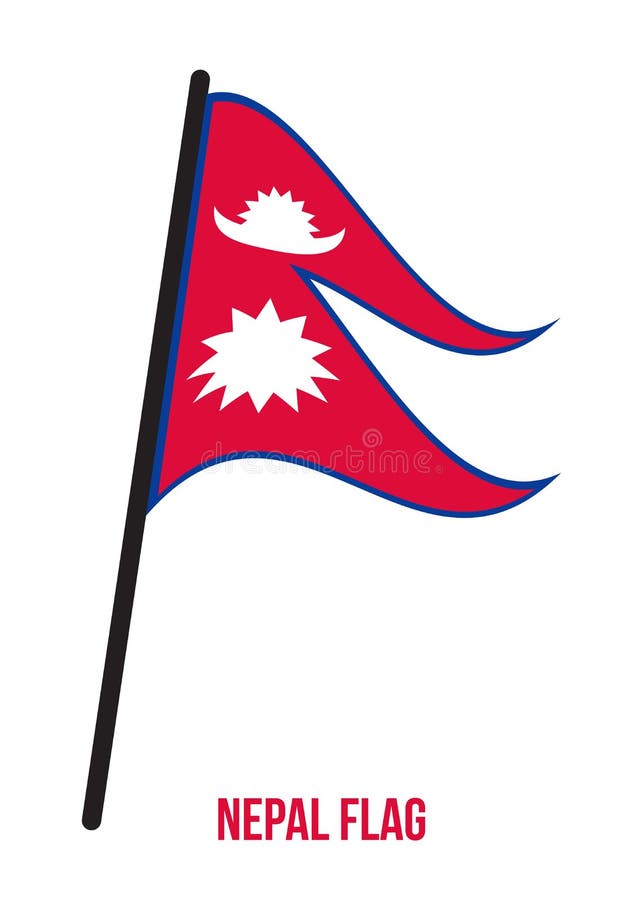 Nepal Flag Waving Vector Illustration on White Background. Nepal ...