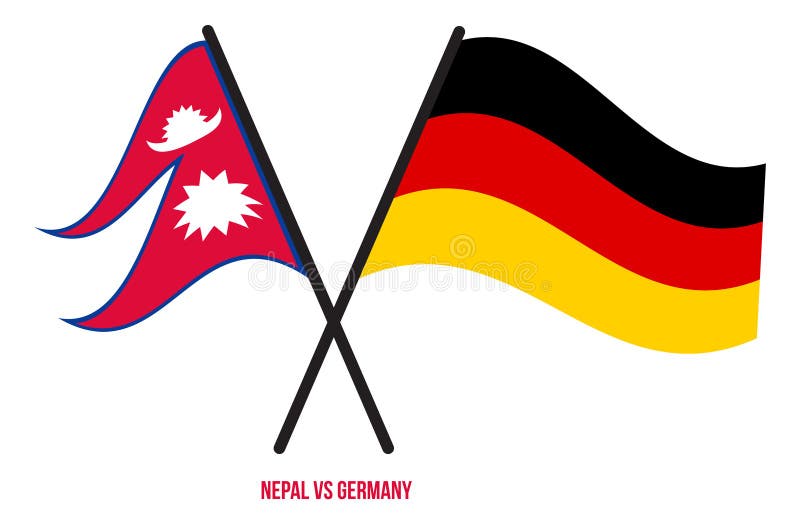 Germany Vs Nepal, Symbol of Two National Flags. Relationship between ...