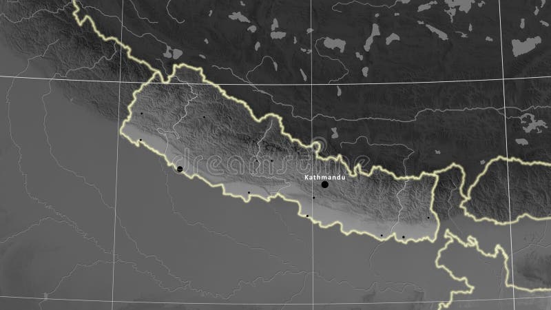 Nepal - Grayscale. Composition, Borders Stock Illustration ...