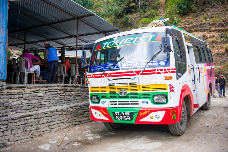 Nepal - 2 January 2017 ::bus Service from Mountain To Town Editorial ...
