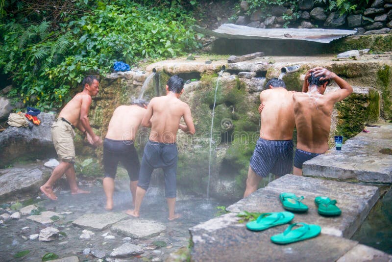 Nepal - 2 January 2017 :: Jhinu Hot Spring Nepal Editorial Stock Photo ...