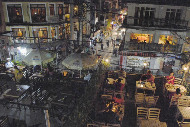 Rooftop Bars and Restaurants Thamel Kathmandu Nepal Editorial Photo ...