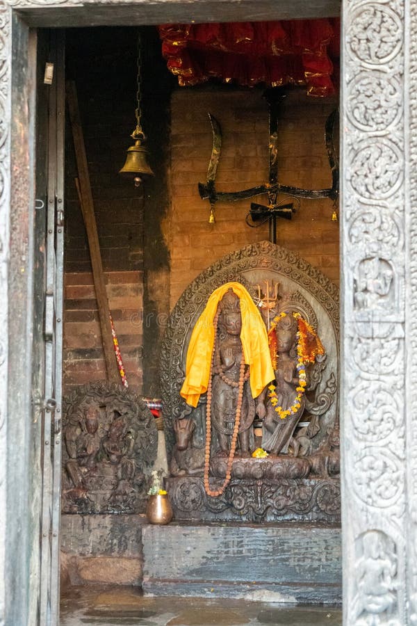 Nepal Kritipur Small Roadside Temple Stock Photo - Image of panorama ...