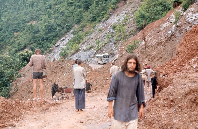 1975. Nepal. Landslide. editorial photo. Image of pokhara - 28420266