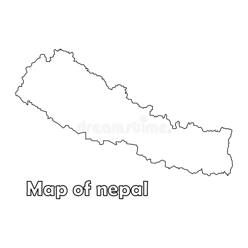 Nepal map icon stock vector. Illustration of region - 285783919