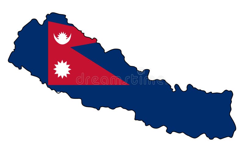 Nepal .Map of Nepal Vector Illustration Stock Vector - Illustration of ...