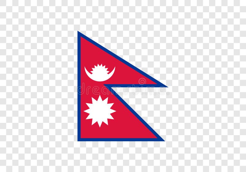 Vlag van Nepal stock illustratie. Illustratie bestaande uit ...