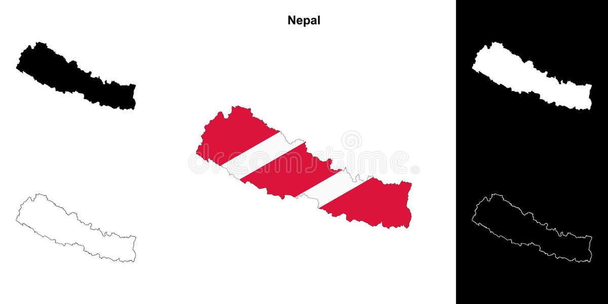 Map Outline Nepal Stock Illustrations – 1,631 Map Outline Nepal Stock ...