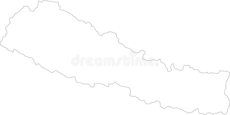 nepal geographical map outline