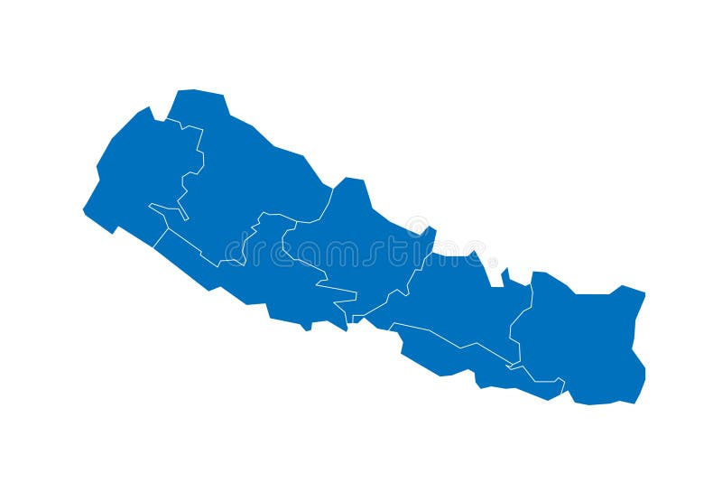 Nepal Political Map of Administrative Divisions Stock Illustration ...