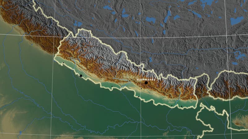 Nepal - Relief. Composition, Borders Stock Illustration - Illustration ...