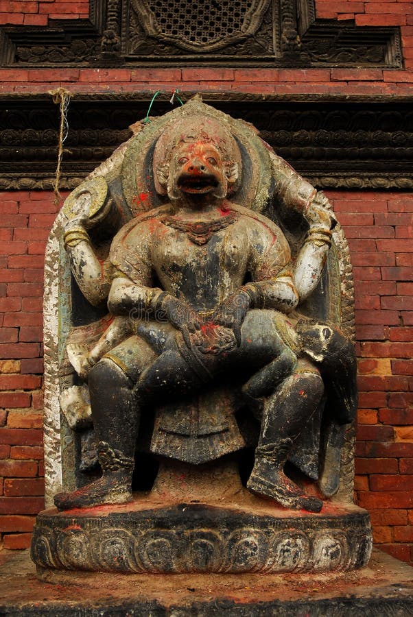 Nepal Temple and God Statue Editorial Stock Image - Image of people ...