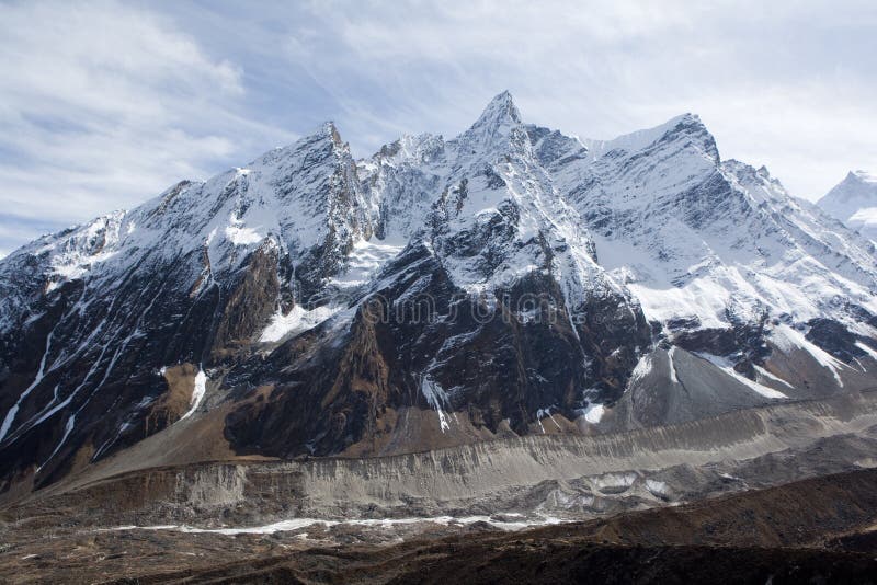Nepal. Vecindades De Manaslu De La Montaña. Foto de archivo - Imagen de ...