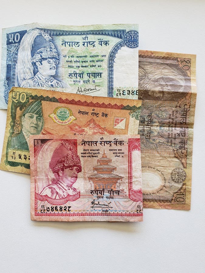 Nepalese Banknotes of Different Denominations Stock Image - Image of ...
