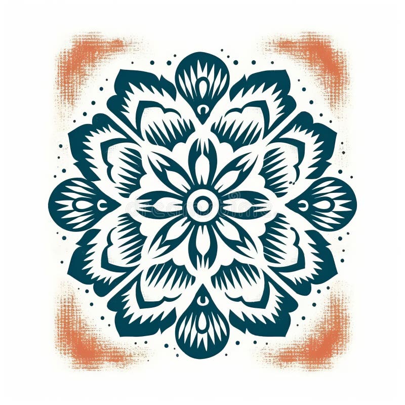 Nepalese Mandala Design: Vector Illustration with Rustic Textures Stock ...