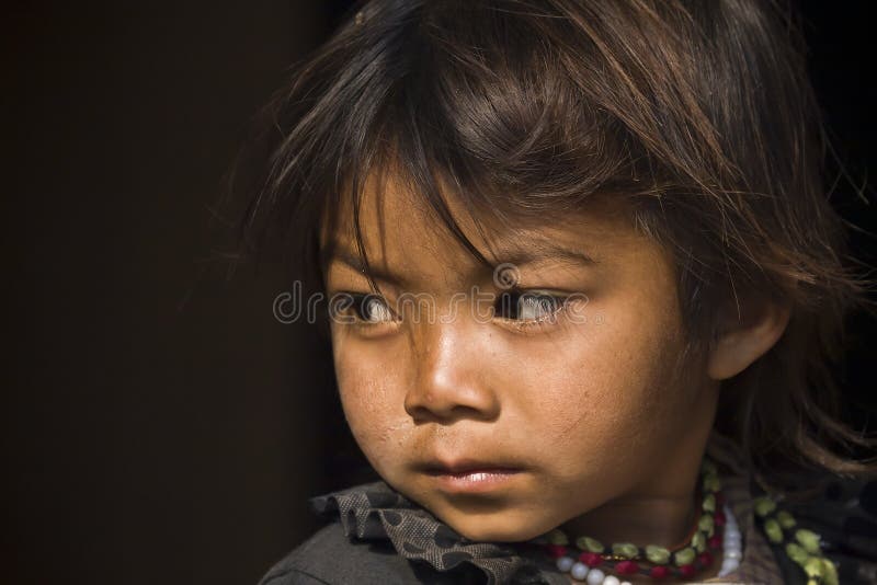 Portrait of Nepali Taru Girl Editorial Stock Image - Image of face ...