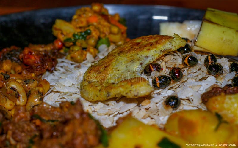 Nepali Newari Khaja Set stock photo. Image of heritage - 90537084